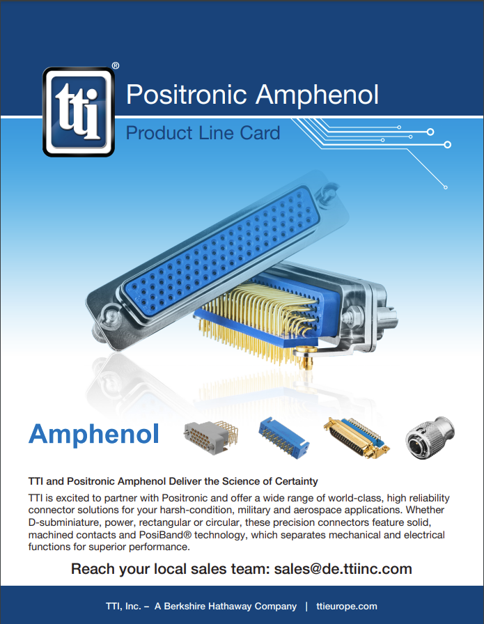 Amphenol Launch Card for Positronic Connectors | TTI Europe