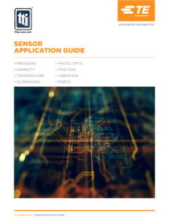 TE Connectivity Sensor Application Guide | TTI Europe